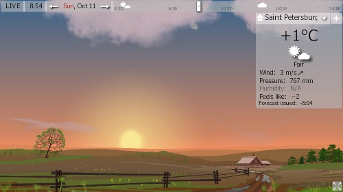 YoWindow – Beautiful weather reports on desktop or screensaver